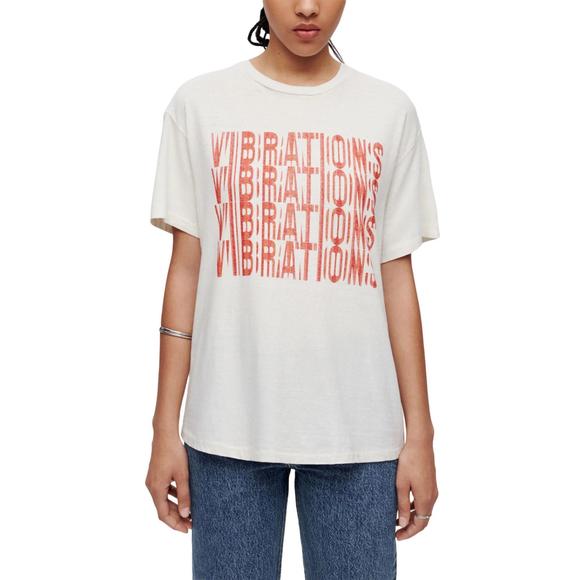 Re/Done | Tops | New Redone 9s Easy Tee Vibration In Vintage White ...